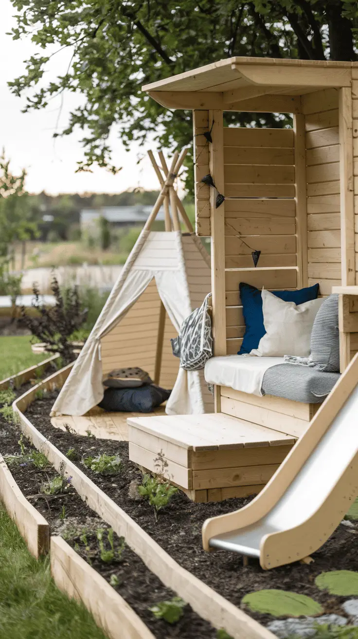 10 Natural Wooden Play Area Backyard Design Ideas for an Outdoor ...