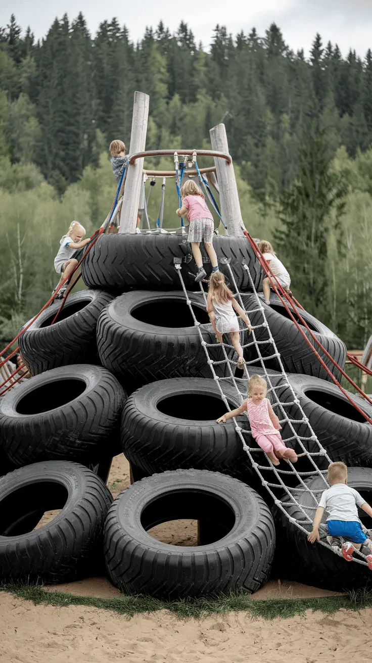 10+ Creative Tire Playground Ideas for Endless Outdoor Fun - Jusifying ...