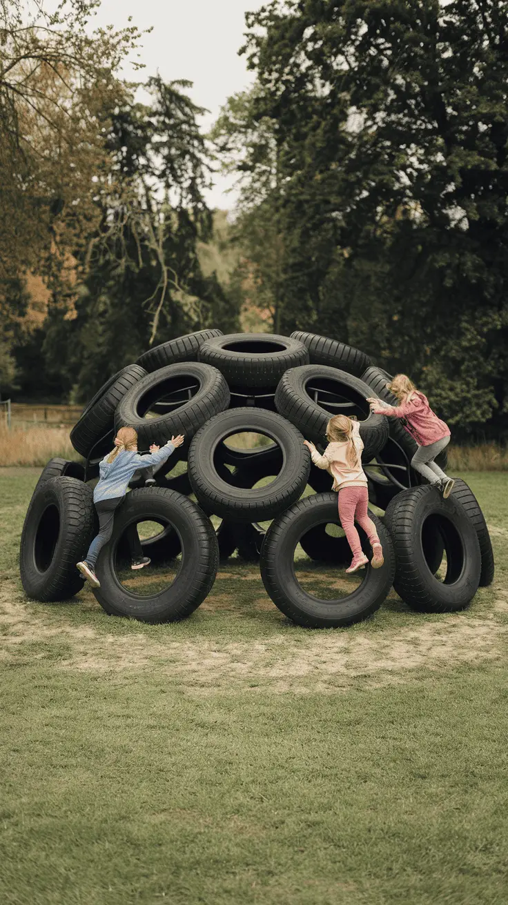 10+ Creative Tire Playground Ideas for Endless Outdoor Fun - Jusifying Fun | Gymnastics | Toys ...