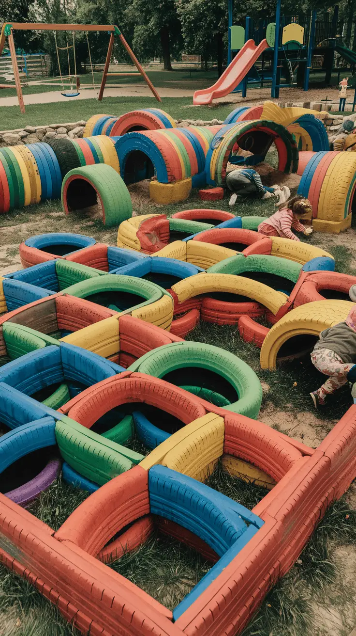 10+ Creative Tire Playground Ideas for Endless Outdoor Fun - Jusifying ...