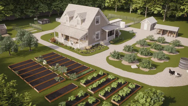 10 Family Homestead Design Ideas with a Vegetable Garden - Jusifying ...