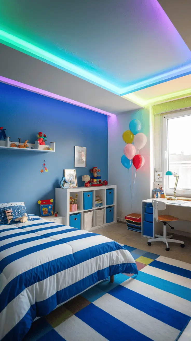 5 Ways to Design a Modern Kids’ Room with Mood Lighting - Jusifying Fun ...