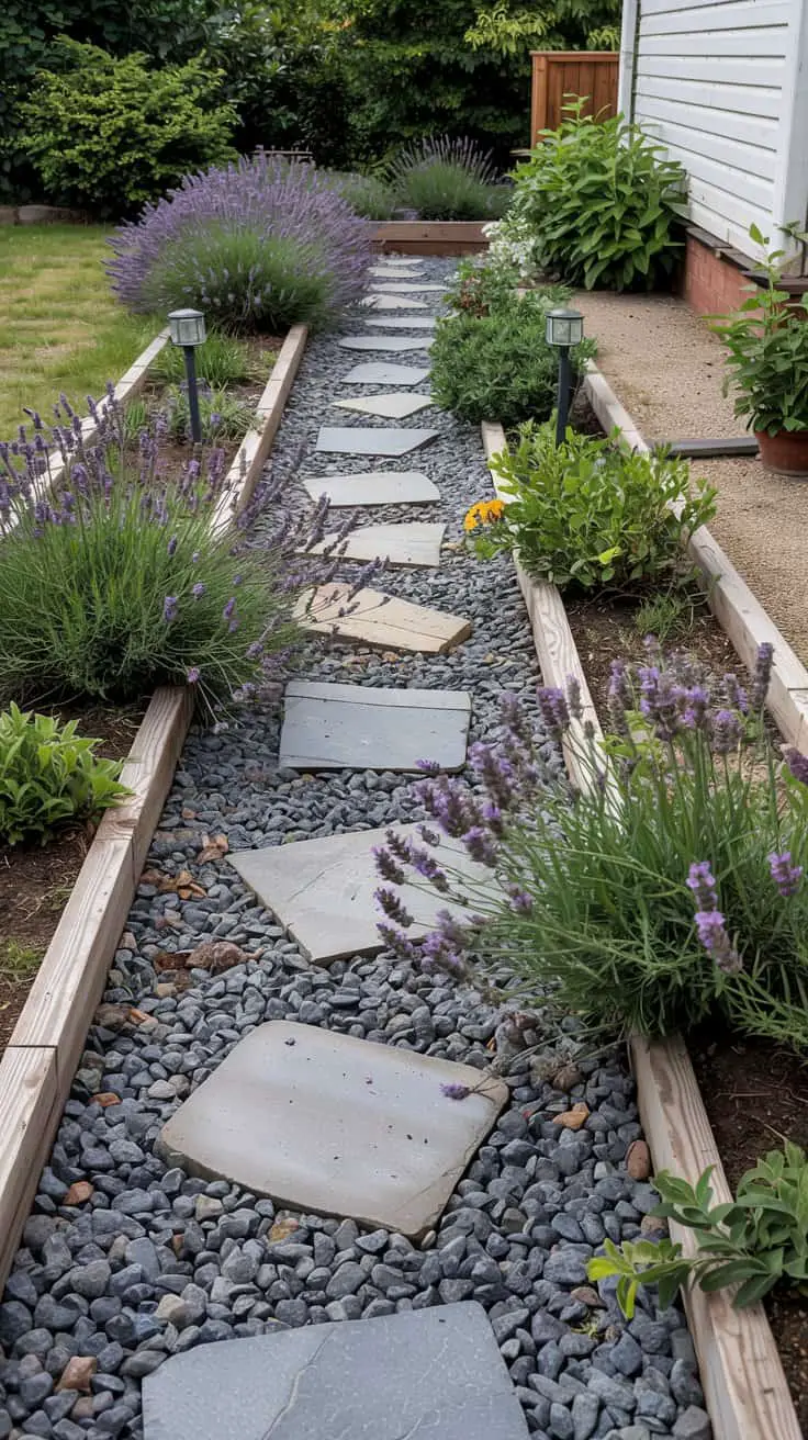 10+ Affordable Modern Garden Walkway Ideas with Paths on the Side of a ...