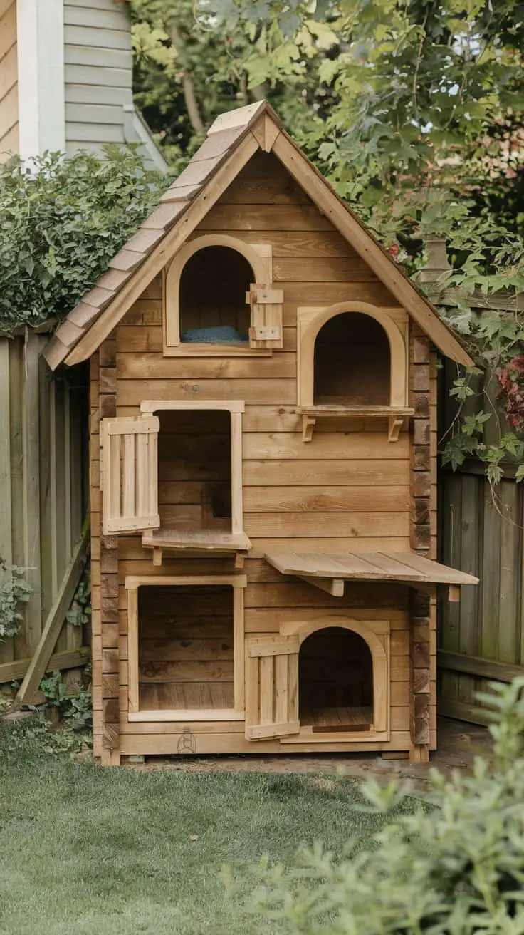 10+ Cat Hideout and Outdoor Cat Enclosure Ideas for Family Backyards - Jusifying Fun ...