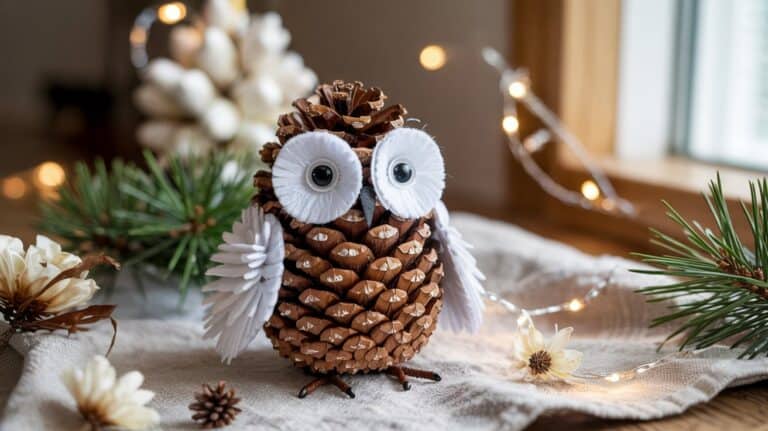 How to Create a Snowy Owl Pine Cone Craft (That’s Actually Cute and ...