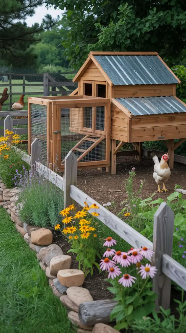 How to Create a Wildflower-Lined Chicken Run for a Garden With Animals ...