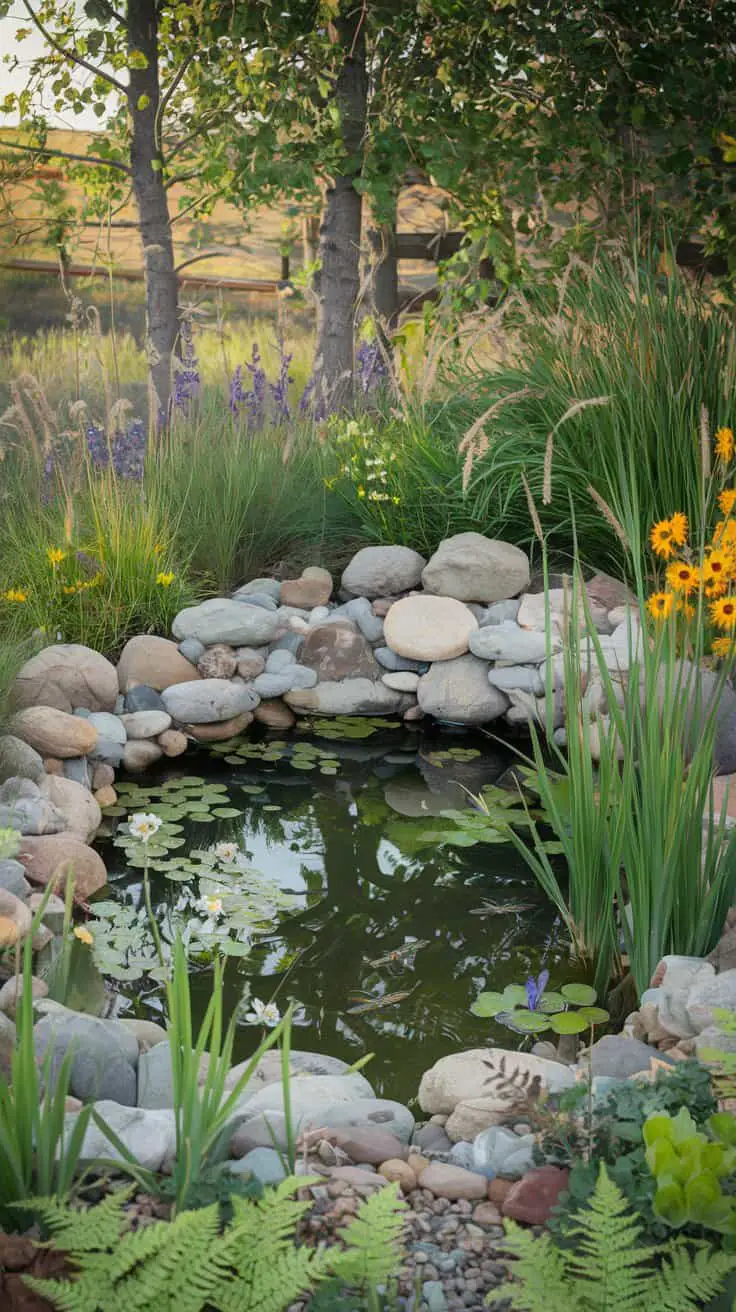 How to Blend a Homemade Pond Into Your Family Yard - Jusifying Fun ...